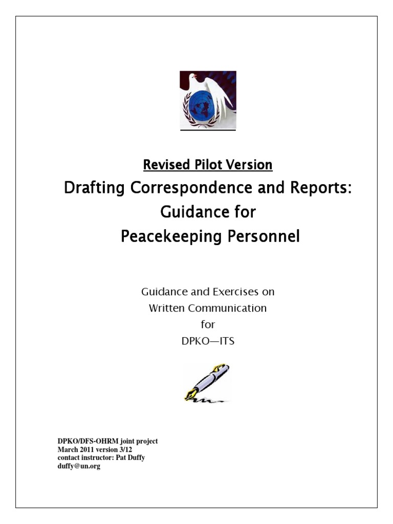 Writing Correspondence and Report Course | PDF | Memorandum | United ...