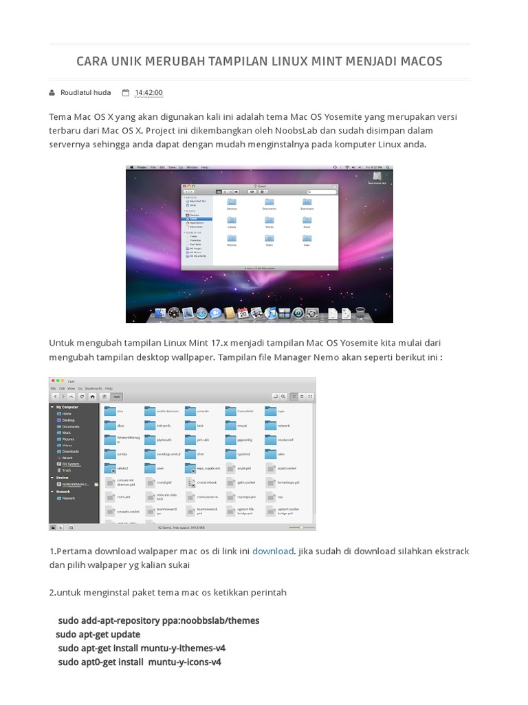Cara Unik Merubah Tampilan Linux Mint Menjadi MacOS - Namikazesites ...