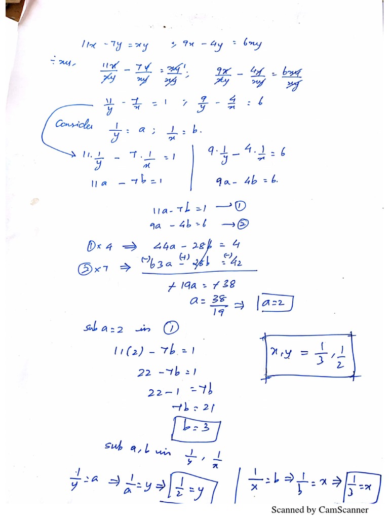Elimination Method | PDF