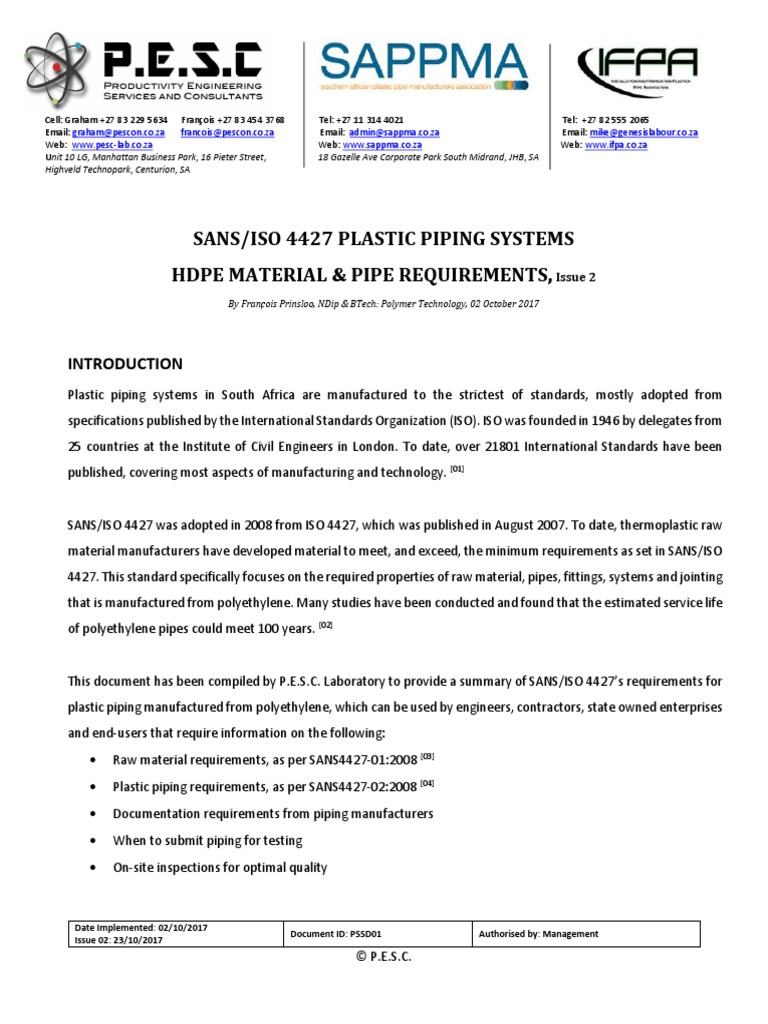 HDPE Plastic Piping | PDF | Pipe (Fluid Conveyance) | Fracture