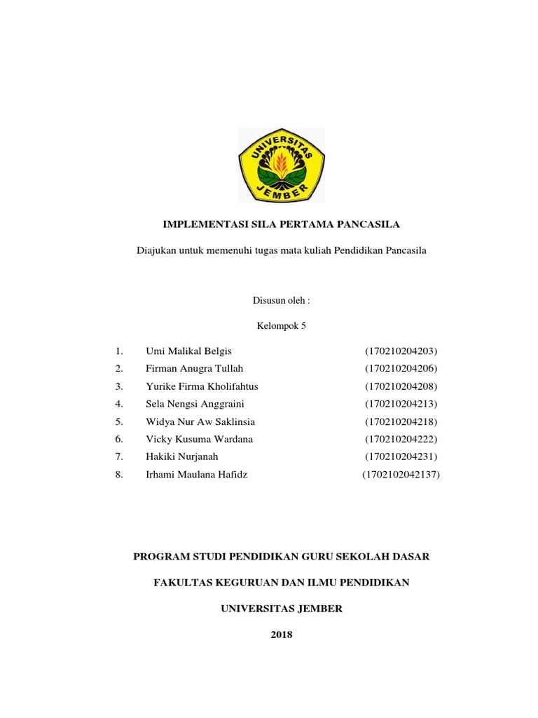 Implementasi Sila Pertama Pancasila Fix | PDF