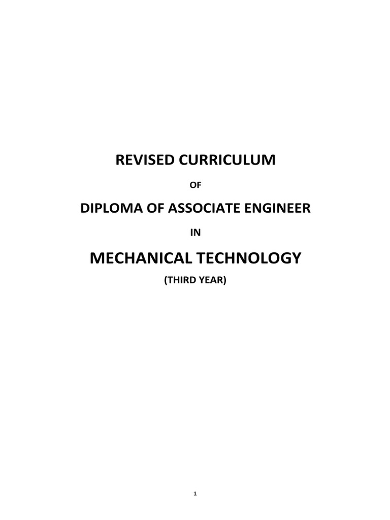 DAE Mechanical Technology 3rd Year PDF | PDF | Steam | Pump