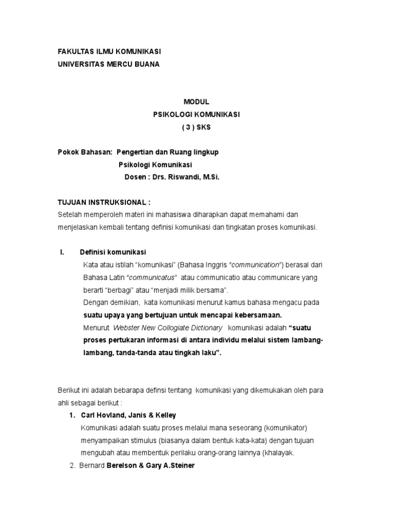 Modul Psikom Riswandi | PDF