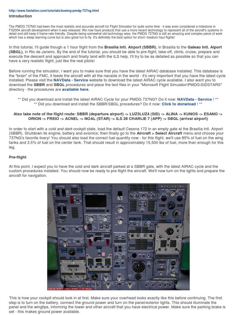 PMDG 737ng FMC Tutorial | PDF | Takeoff | Vehicles