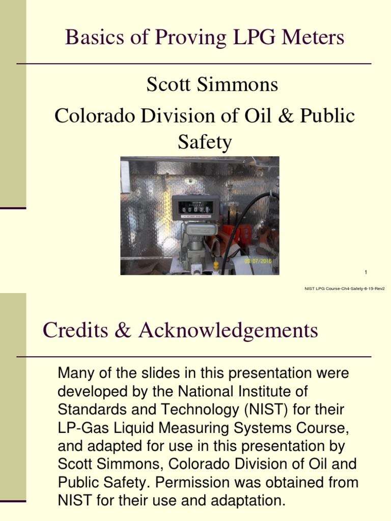 2016 - LPG-Basics of Proving LPG Meters | PDF | Liquefied Petroleum Gas ...