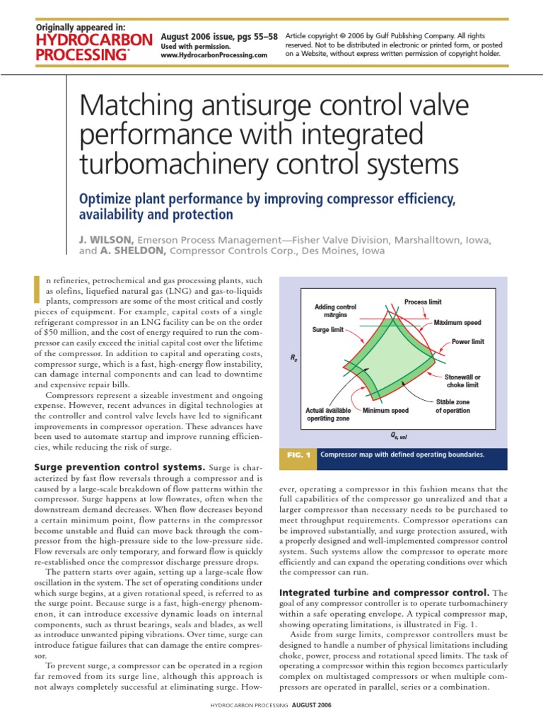 Matching ASC Valve Performance With Integrated Turbomachinery Control ...