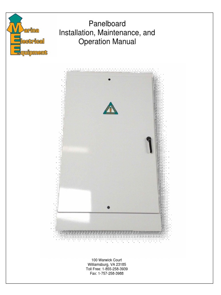 Panelboard O&M Manual | PDF | Corrosion | Equipment