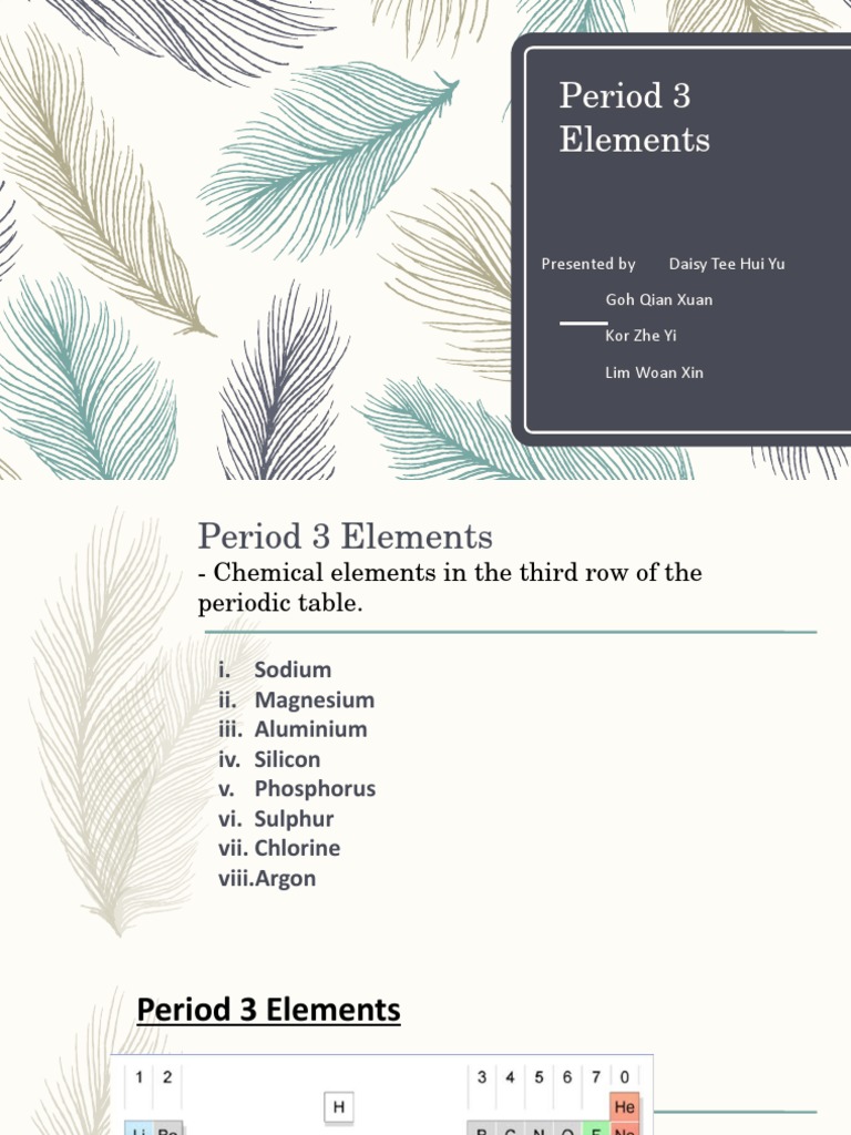 Exploring the Chemical Properties and Reactions of Period 3 Elements ...
