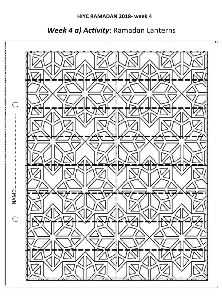 Ramadan Lantern Colouring Activity | PDF | Career & Growth