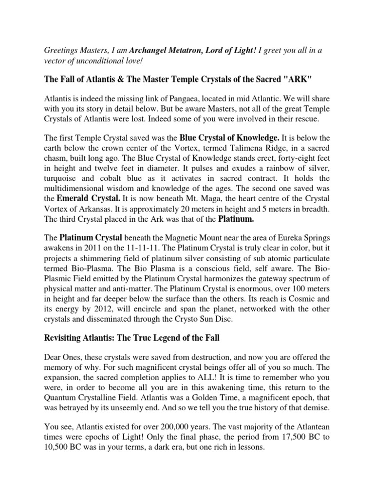 The Story of The Fall of Atlantis | PDF | Tsunami | Atlantis