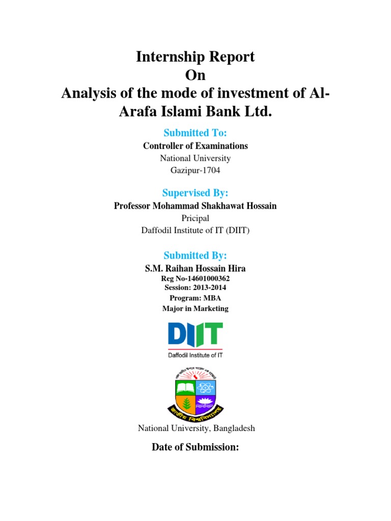 Cover Page Final Sir | PDF | Master Of Business Administration ...