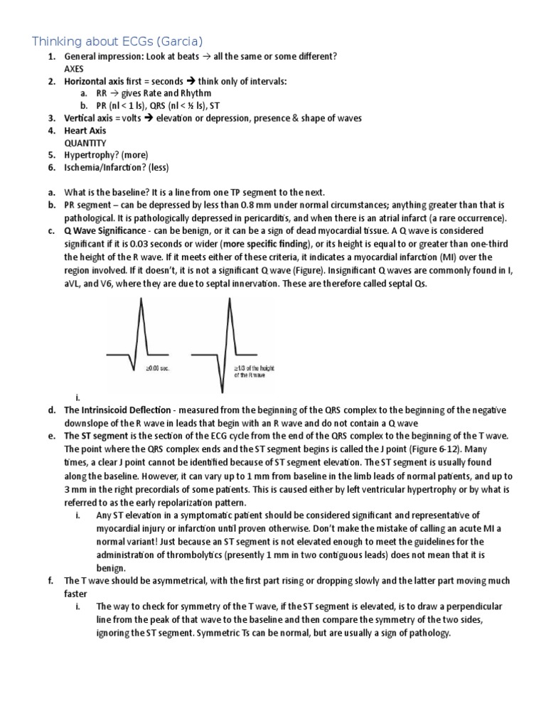 ECG Notes | PDF | Electrocardiography | Cardiac Electrophysiology