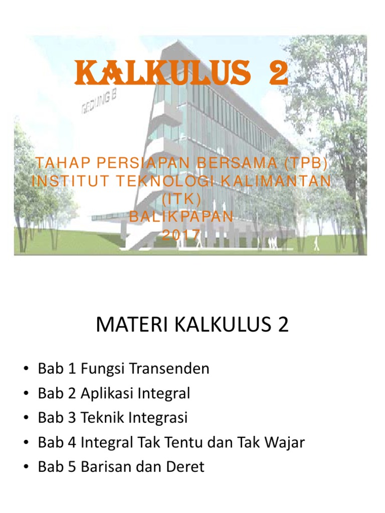 Kumpulan Materi PPT Kalkulus 2 | PDF