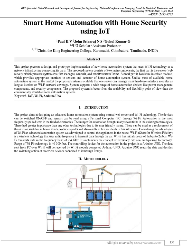 IoT-Based Smart Home Automation | PDF | Arduino | Wi Fi