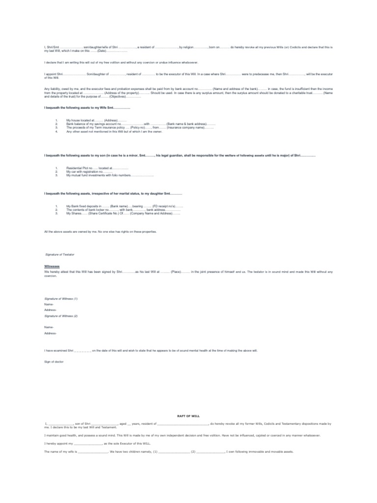 Signature of Testator | PDF | Will And Testament | Private Law