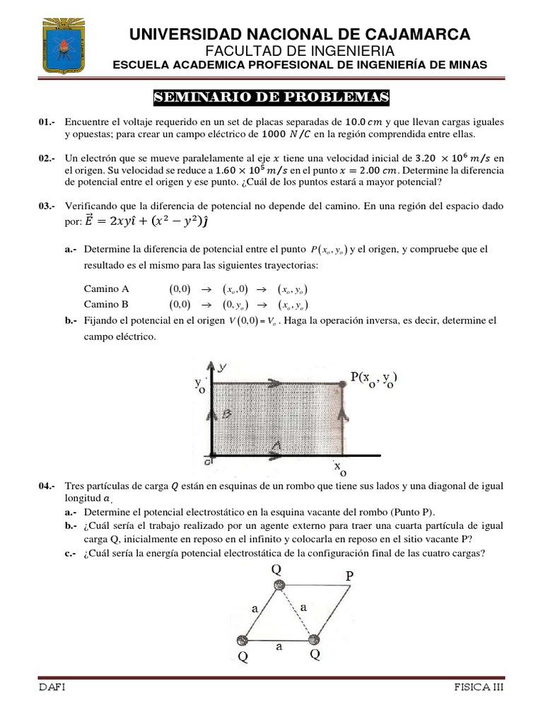 Practica Dirigida 03 | PDF | Campo eléctrico | Carga eléctrica