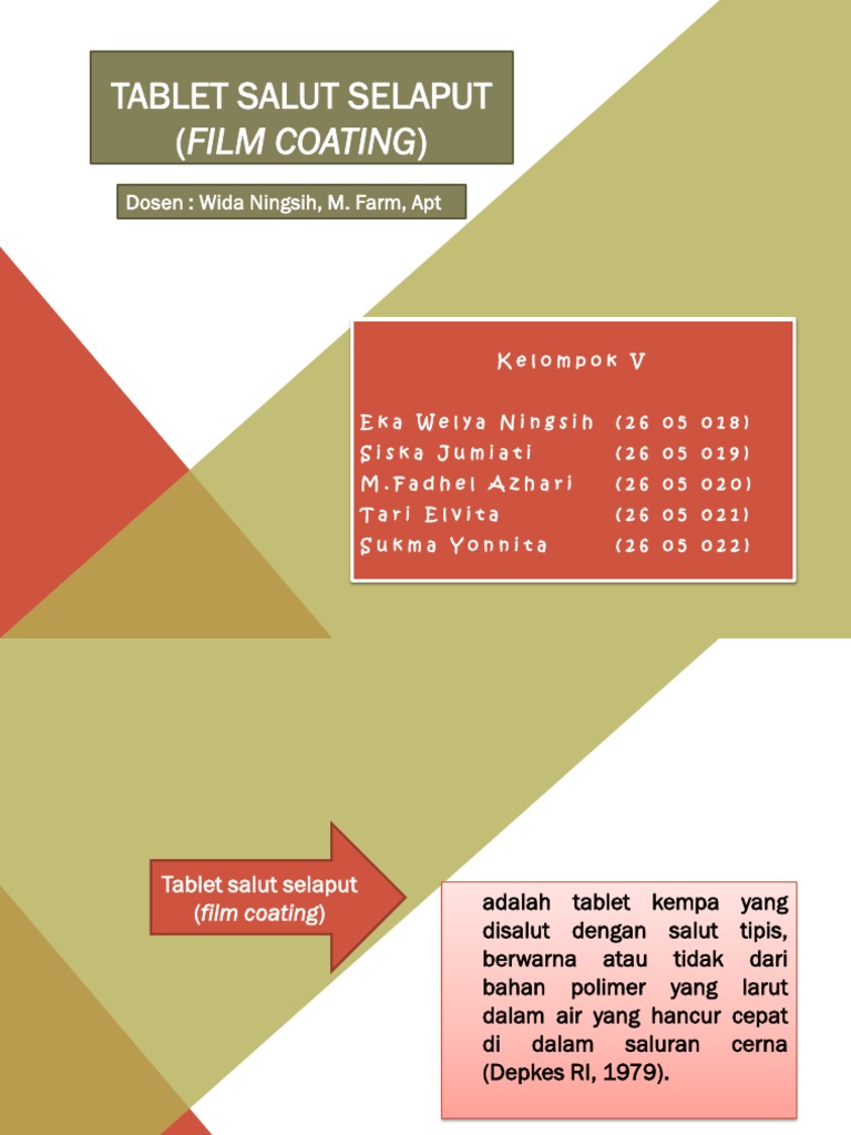 Tablet Salut Selaput (Bu Wida) | PDF