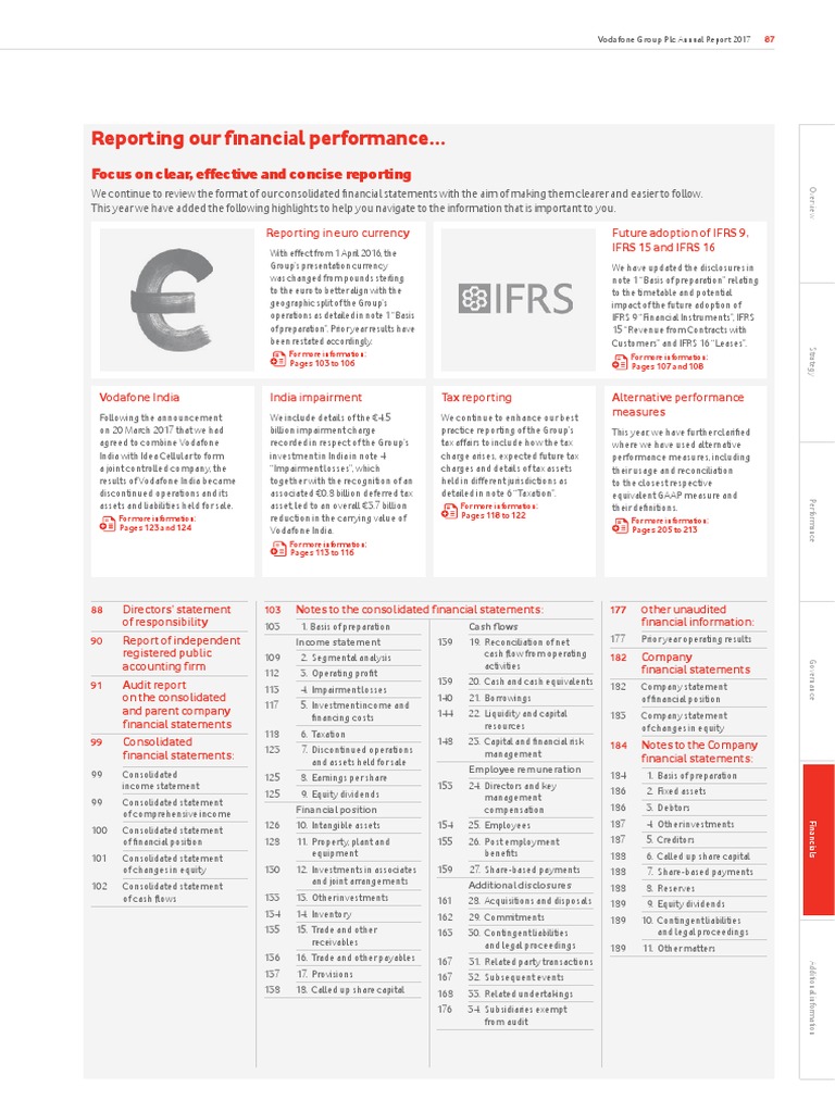 Vodafone Financial Statements 2017 | PDF | Financial Statement ...