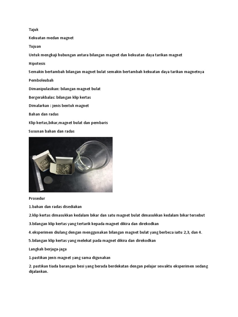 Eksperimen Magnet | PDF