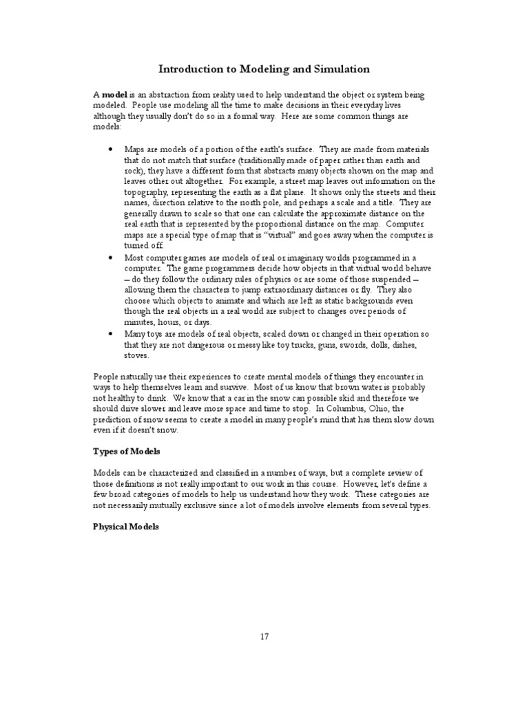 Introduction To Modeling and Simulation Matlab | PDF | Conceptual Model ...