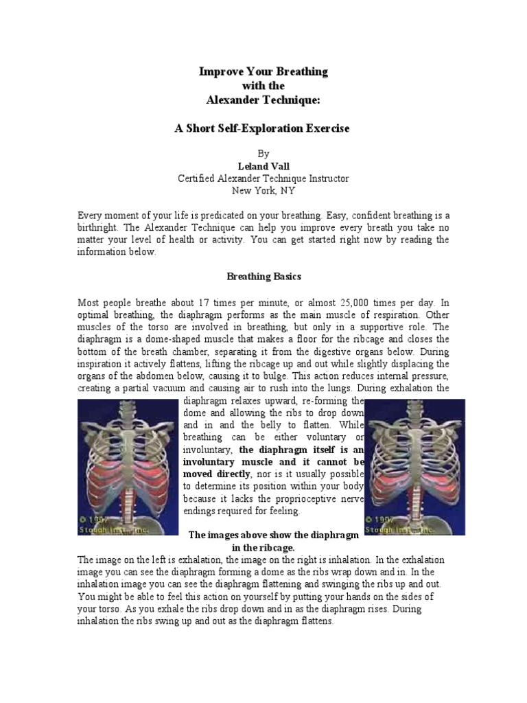 Improve Your Breathing With The Alexander Technique PDF | PDF ...