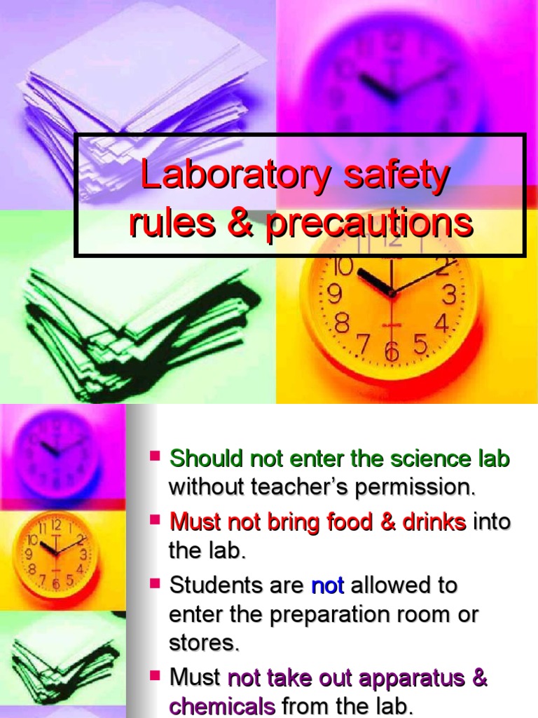 Lab Safety Rules and Precautions | PDF