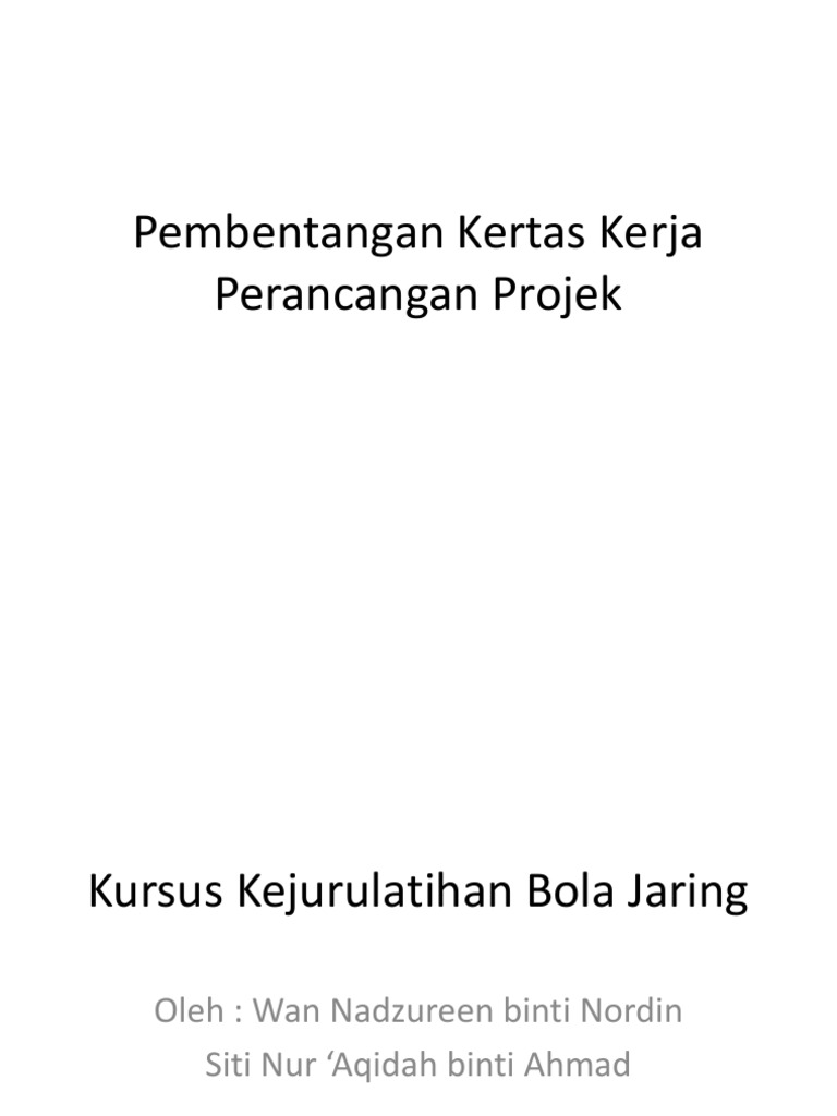 Pembentangan Kertas Kerja Perancangan Projek | PDF