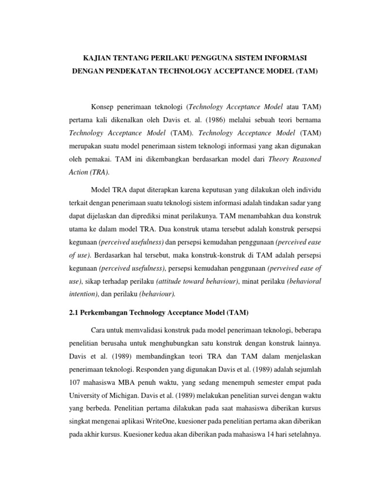 Teori TAM | PDF