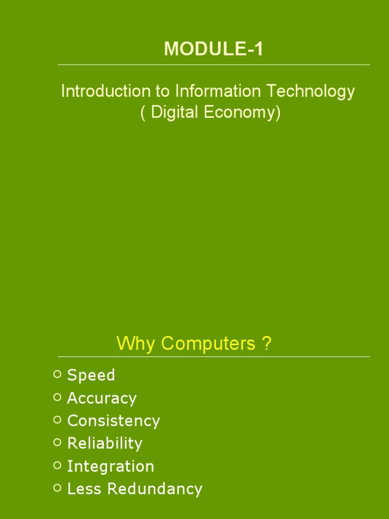 Introduction To Information Technology | PDF | Information System | Input/Output