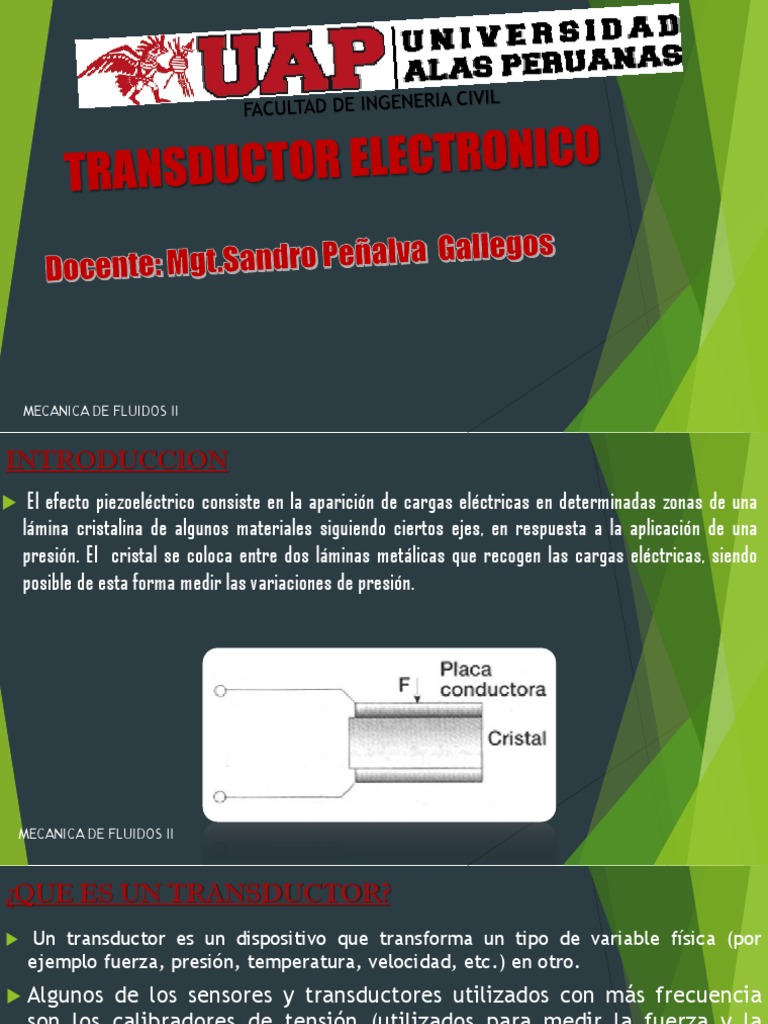Transductor Electronico | PDF | Measurement | Sensor