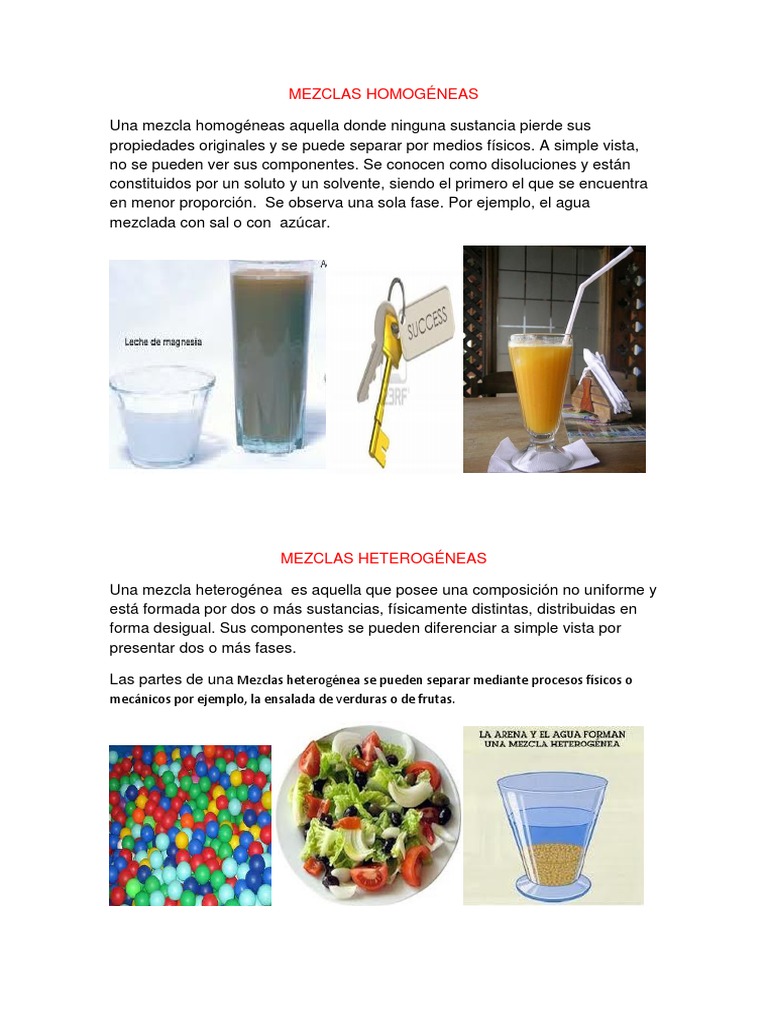 Mezclas Homogeneas | PDF