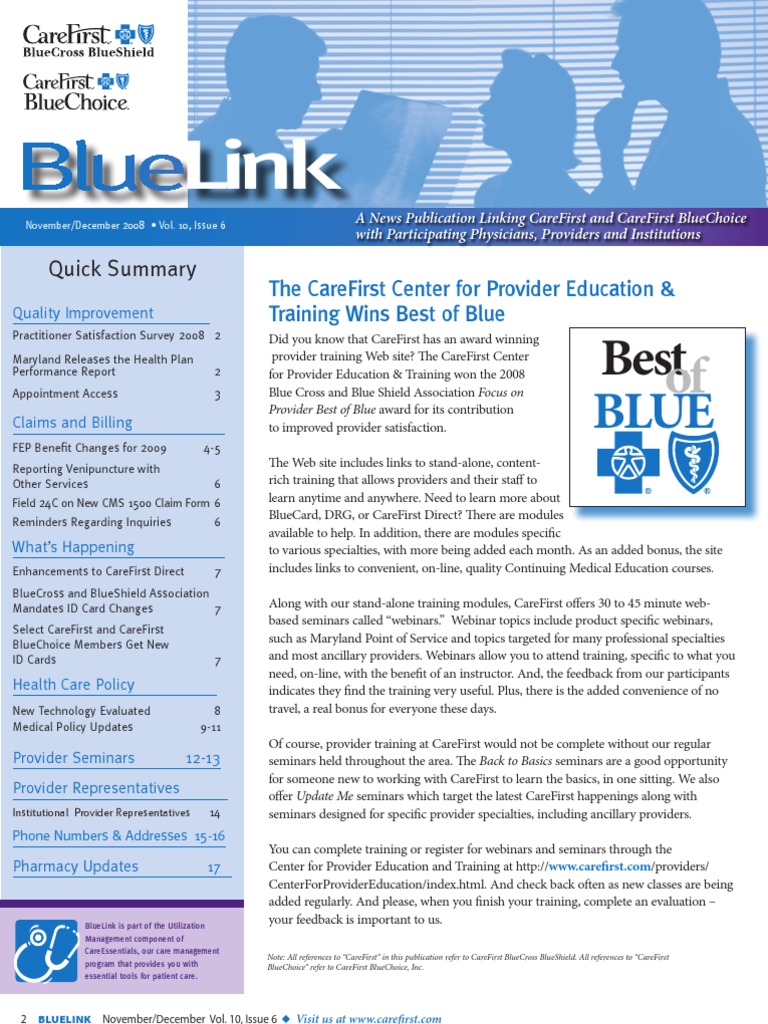 BlueLink Letter | PDF | Blue Cross Blue Shield Association ...