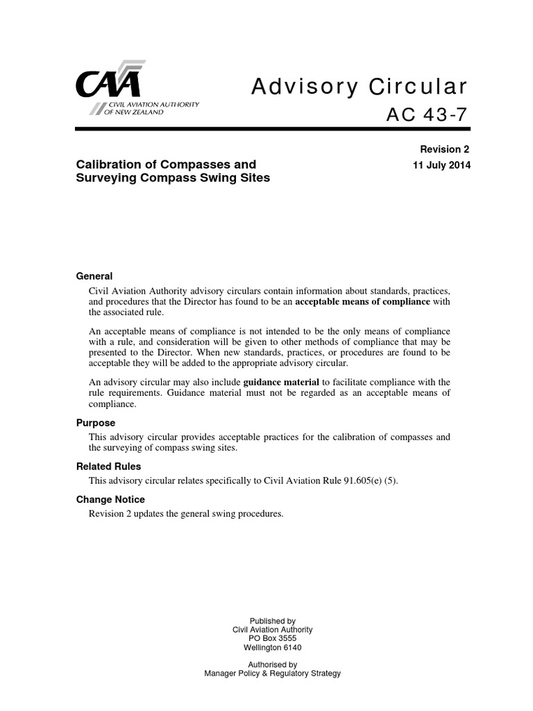 Compass Calibration and Swing Procedures | PDF | Magnetometer | Compass
