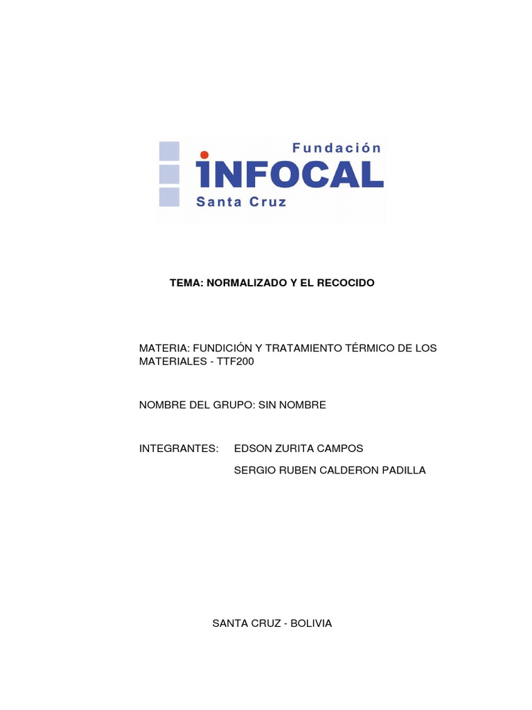 Normalizado y Recocido en Acero | PDF | Tratamiento a base de calor ...