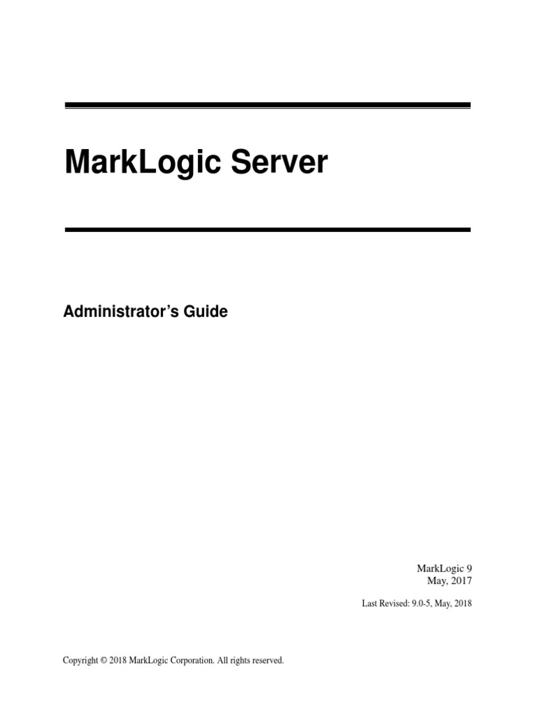 Admin Marklogic Server Pdf Backup Databases
