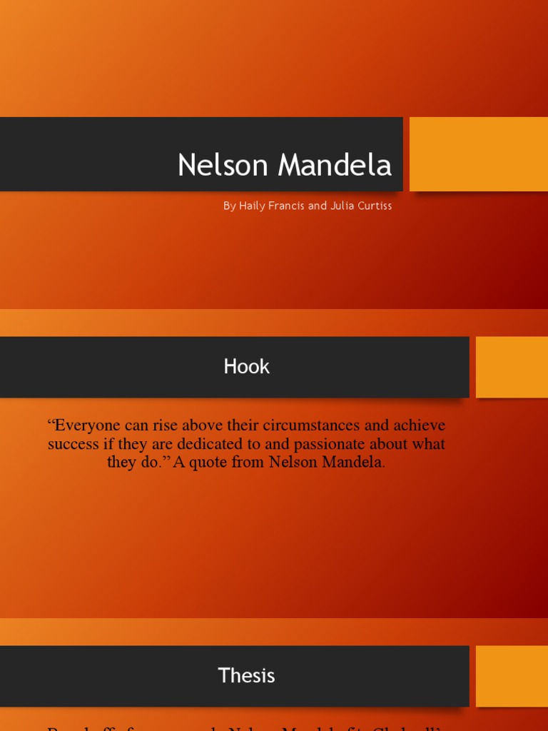 Nelson Mandela Powerpoint | PDF | Nelson Mandela | Apartheid
