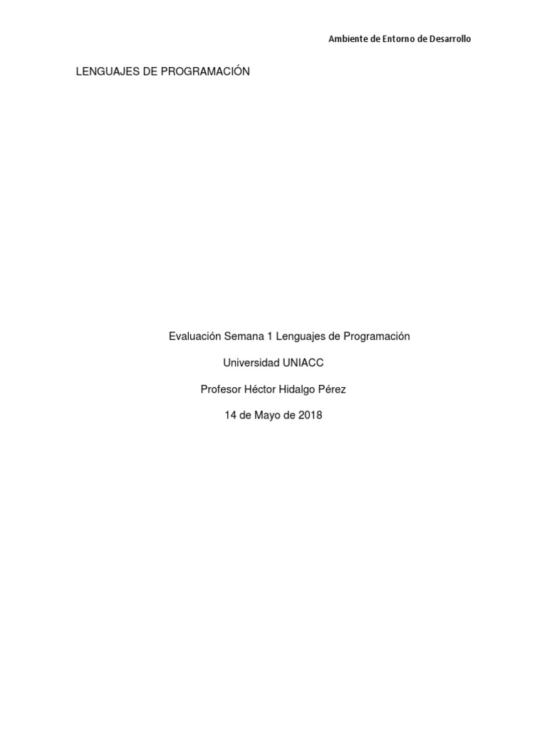 Lenguajes de Programación | PDF
