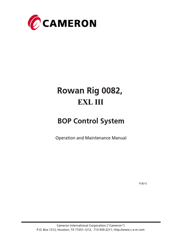 Cameron BOP Control Systems PDF | PDF | Gases | Chemical Engineering