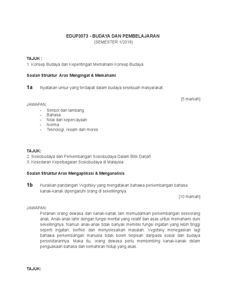 Set A - Soalan EDUP3073 | PDF | Career & Growth