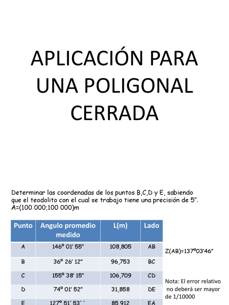 Aplicacion Poligonal Cerrada | PDF
