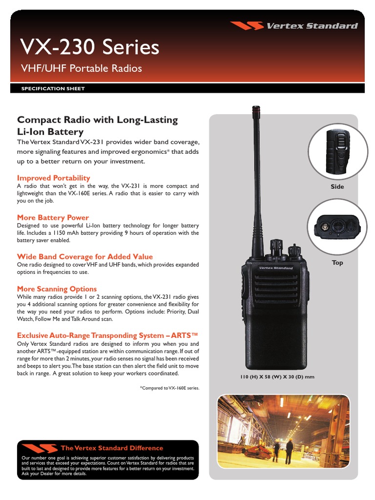 Vertex VX-231 Radio | PDF | Micrófono | Radio