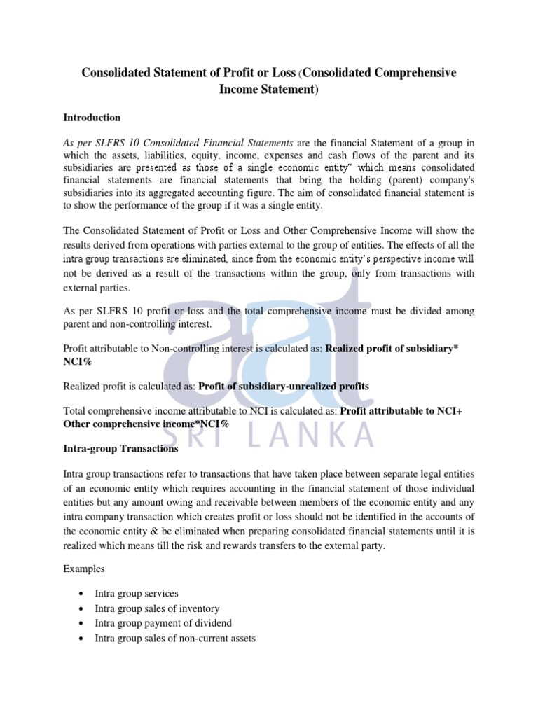 FAR Consolidated Income Statement (Eng) | PDF | Consolidation (Business) | Goodwill (Accounting)