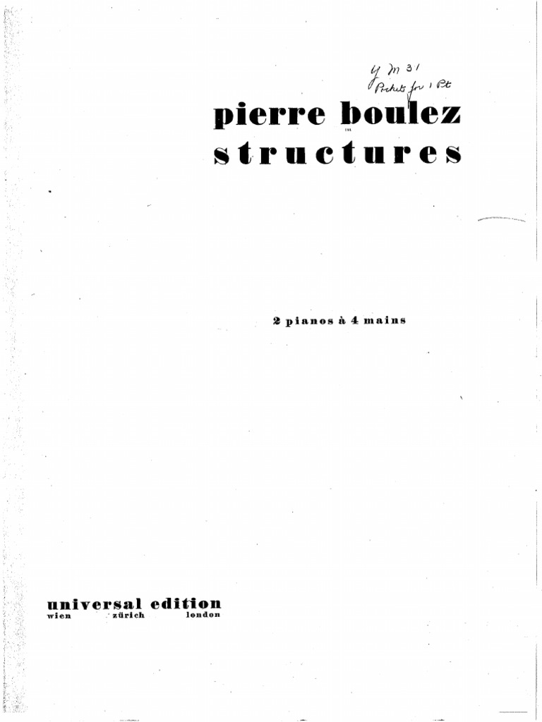 Boulez - Estructuras 1 PDF | PDF