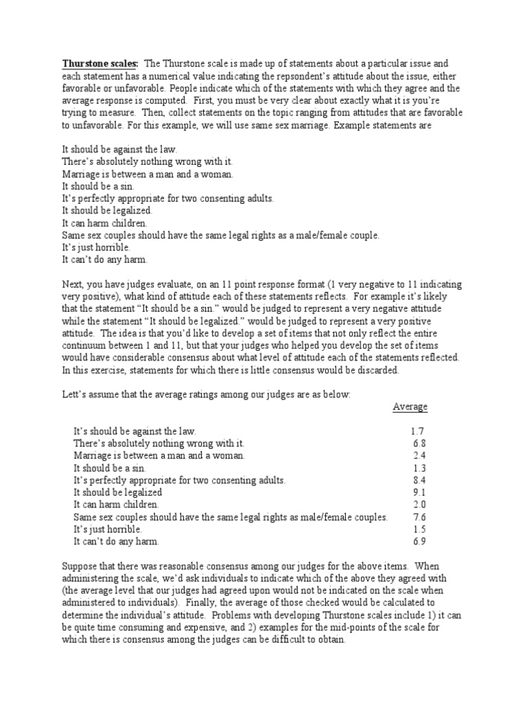 Thurston, Guttman and Likert Scales | Likert Scale | Attitude (Psychology)
