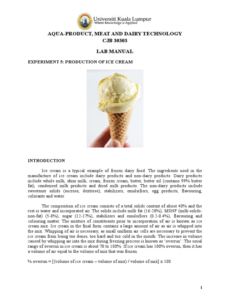 Ice Cream Experiment Explanation