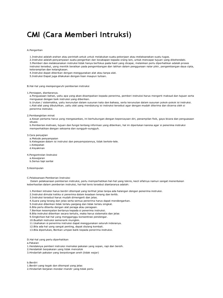 Cmi Cara Memberi Intruksi Pdf