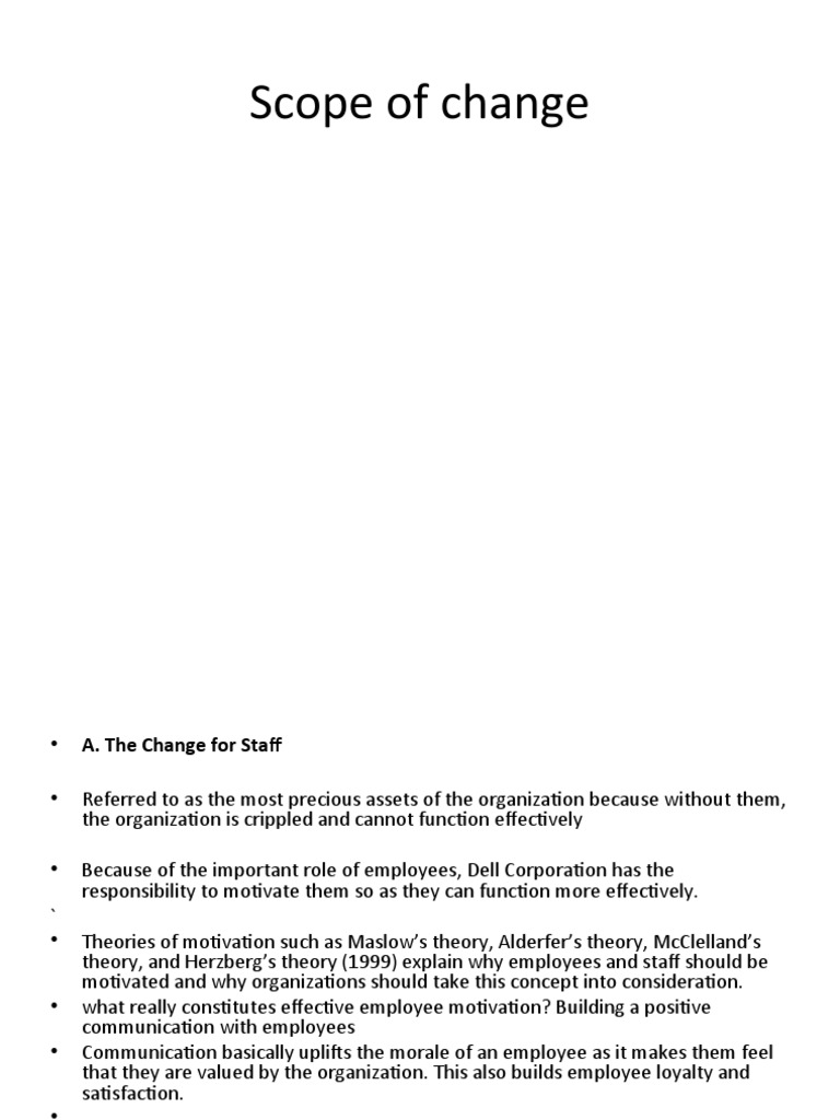 Scope of Change | PDF | Business | Microeconomics