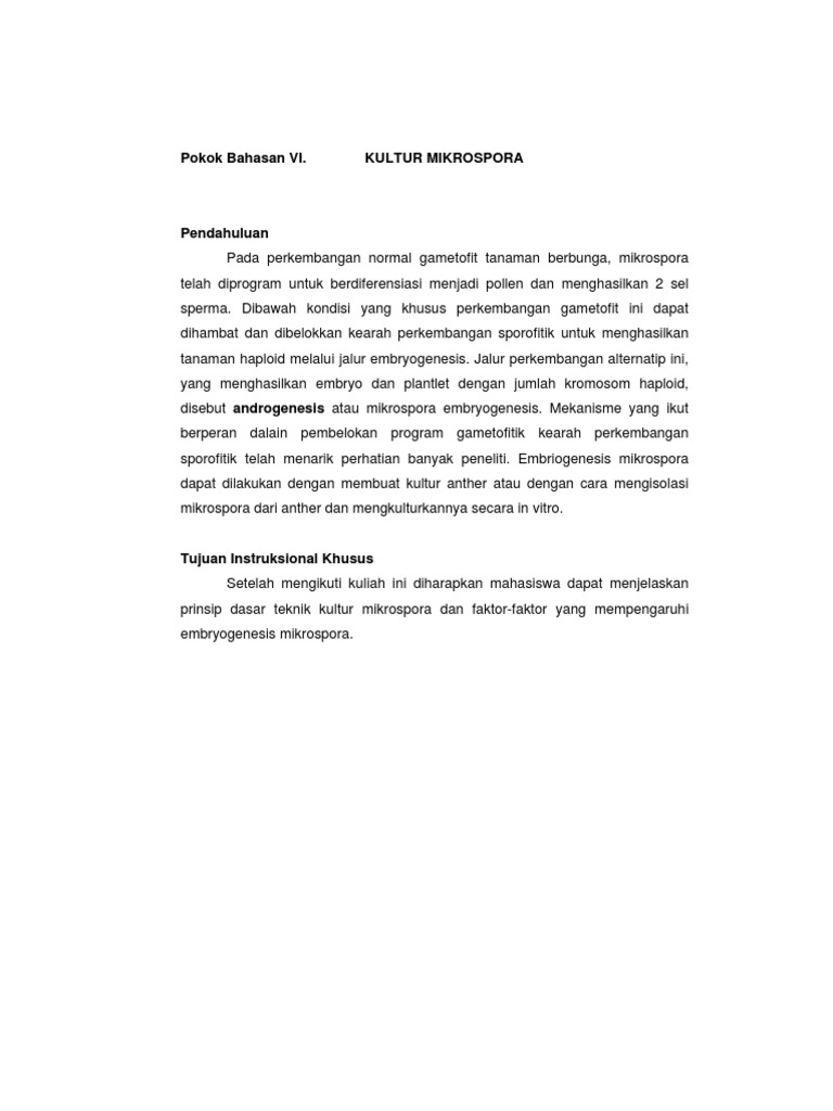Kultur Mikrospora | PDF