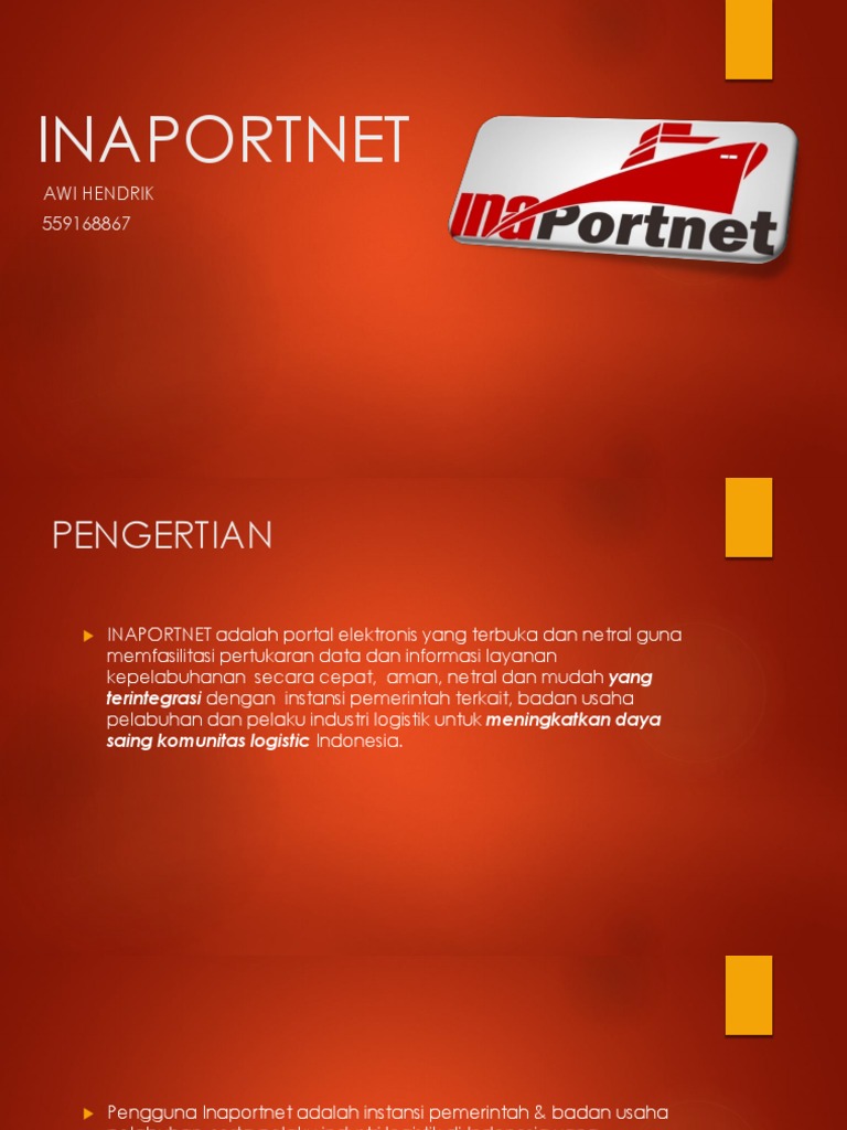 INAPORTNET | PDF | Teknologi & Rekayasa