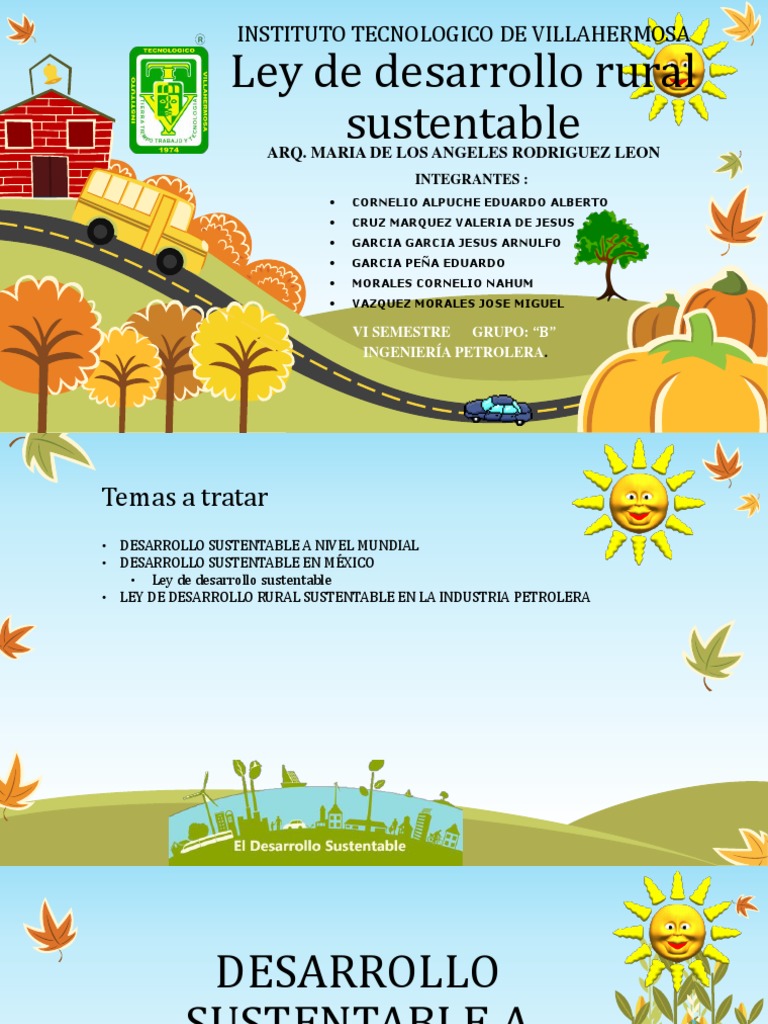 Ley de Desarrollo Rural Sustentable Unidad 7 | Desarrollo sostenible ...